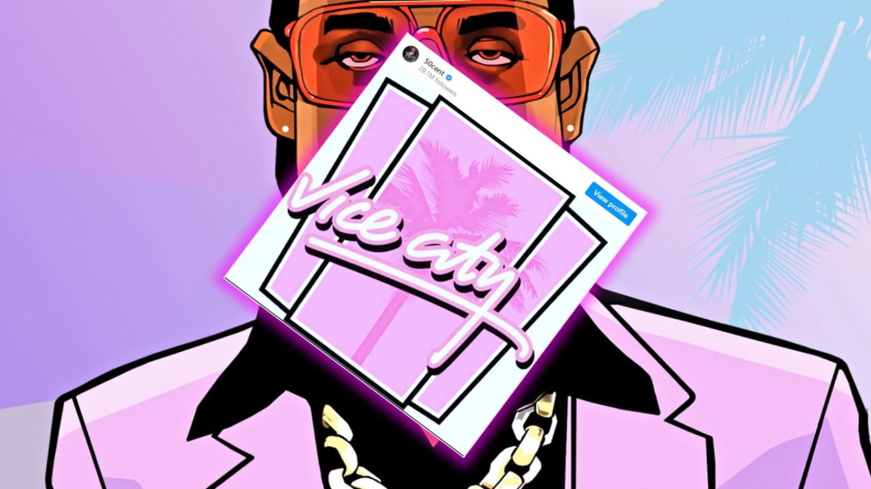 GTA VI i 50 Cent. Raper udostępnił obrazek z Vice City